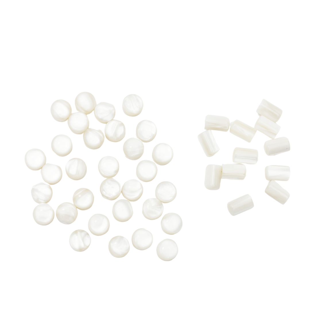 KIT BOTONES ITALIANO PERLADOS BLANCO – Konrad music By losacordeones.com