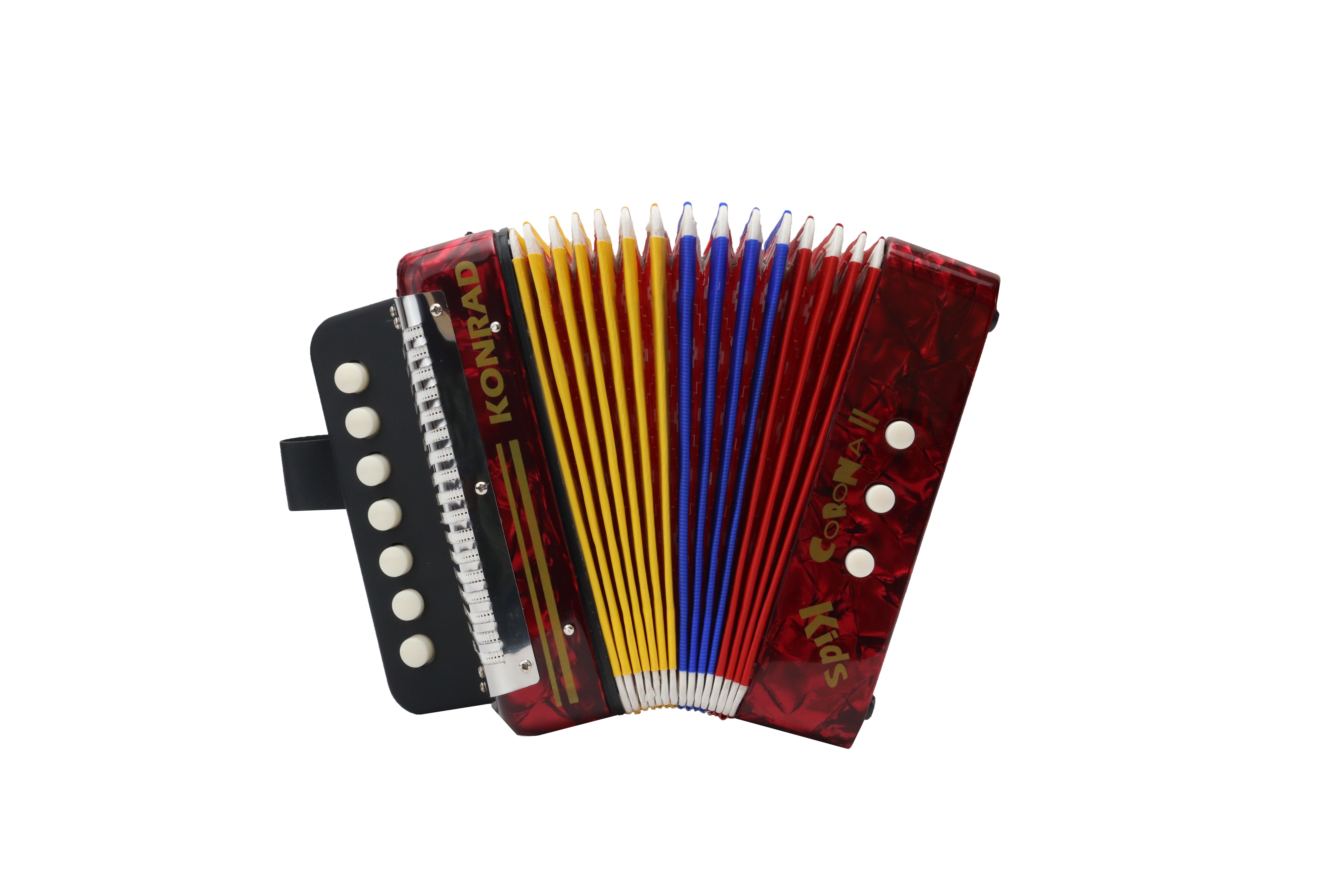 ACORDEON KONRAD KIDS MINI ROJO- TRICOLOR PROFESIONAL TONO SOL – Konrad ...