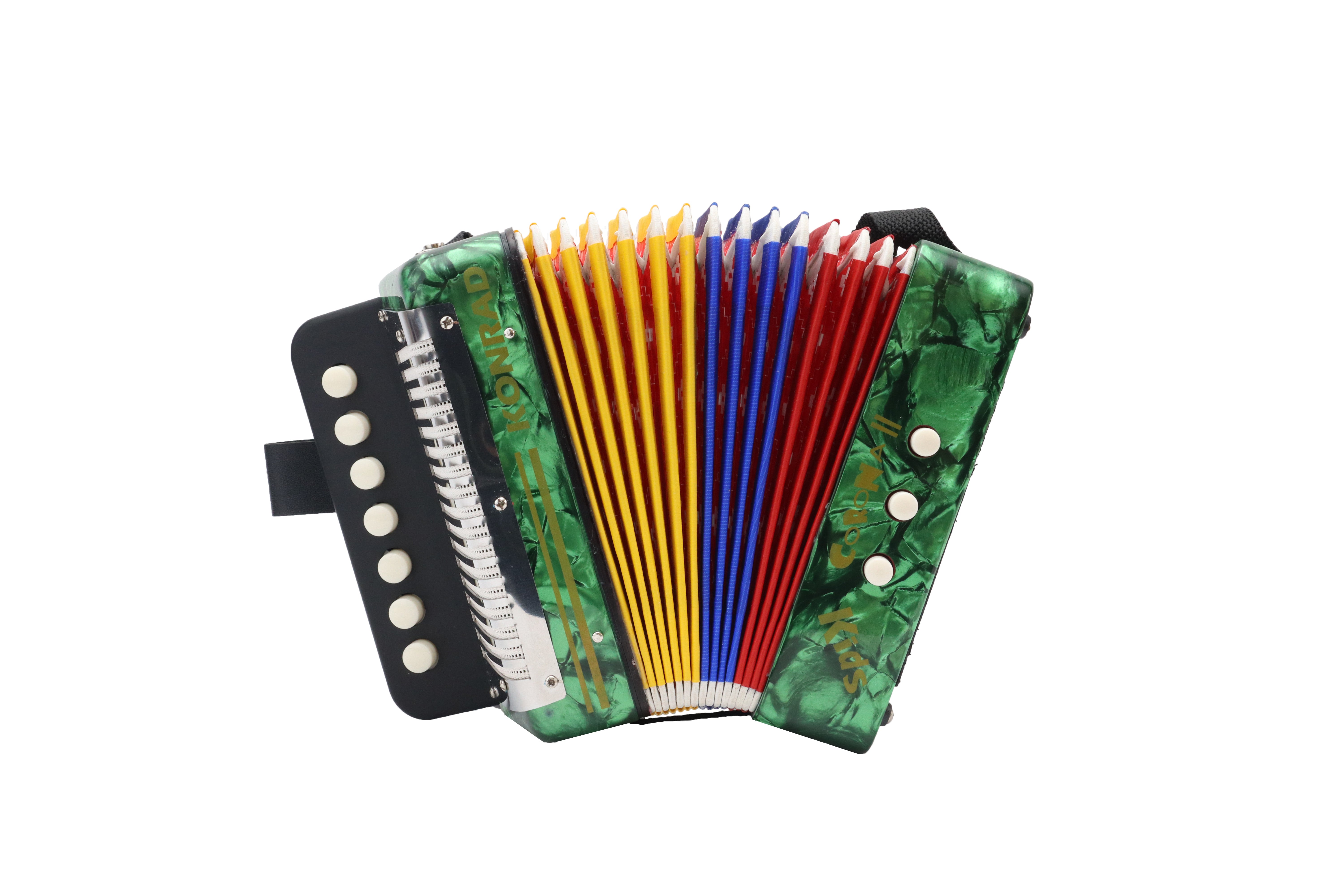 ACORDEON KONRAD KIDS MINI VERDE- TRICOLOR PROFESIONAL TONO SOL – Konrad ...